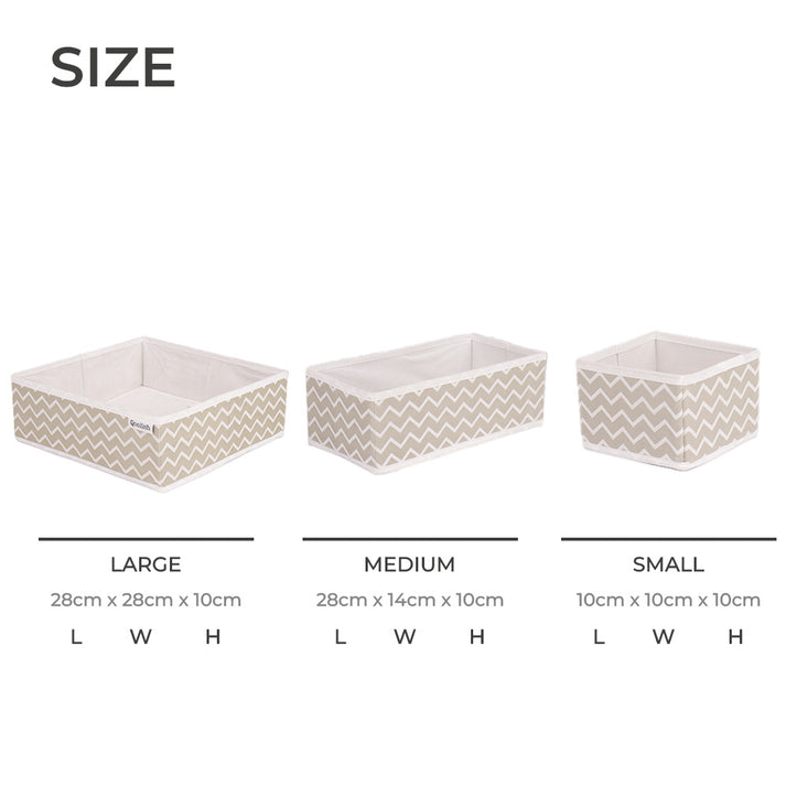 Pack of 6 White Drawer Organizer Set - Qoolish